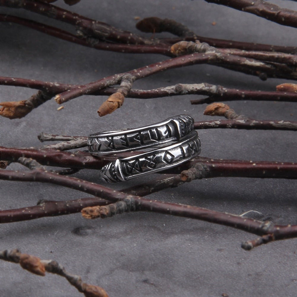 VIKING RING - JORMUNGANDR RUNES – Vikings and Valhalla